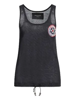 Mr & Mrs Italy Tank Top In Linen Blend Midnight Blue