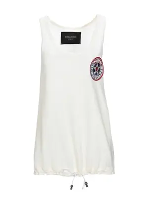 Mr & Mrs Italy Tank Top In Linen Blend White