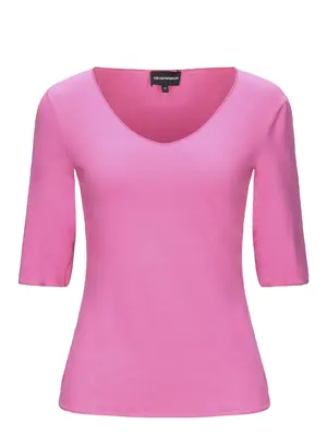 Emporio Armani EMPORIO ARMANI Jersey T-Shirt Fuchsia