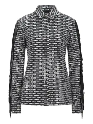 FRANKIE MORELLO Two-tone Embellished Shirt - Black