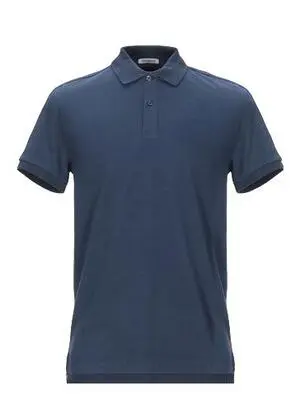 BIKKEMBERGS Polo Shirt Size Cotton, Elastane - Blue