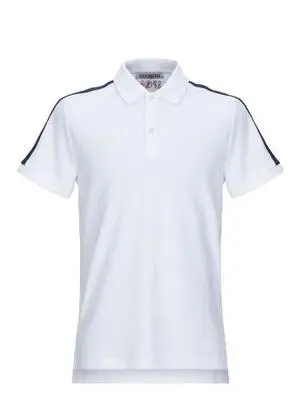 BIKKEMBERGS Polo Shirt Size Cotton, Elastane - White