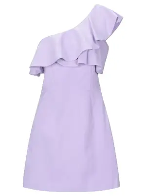 TWENTY EASY BY KAOS Mini One-Shoulder Dress Purple