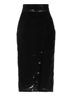 L' AUTRE CHOSE L' AUTRE CHOSE Midi Velvet Skirt Dark Brown