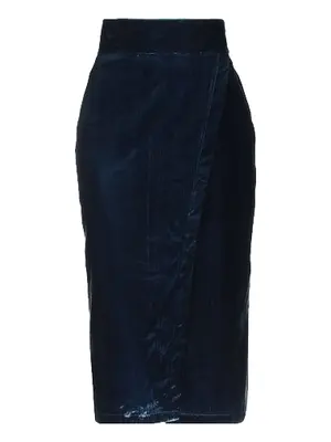 L' AUTRE CHOSE L' AUTRE CHOSE Midi Velvet Skirt Midnight Blue