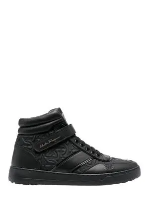 SALVATORE FERRAGAMO Embossed High-Top Sneakers