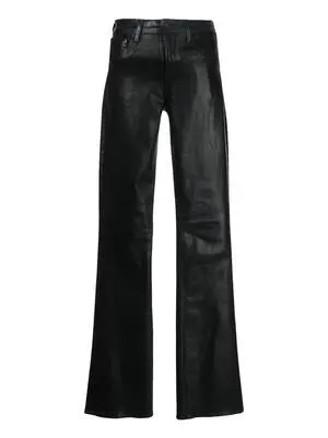 L'Agence Selma Boot-cut Waxed Jeans - Black