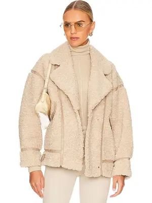 LAMARQUE Badu Sherpa Jacket - Beige
