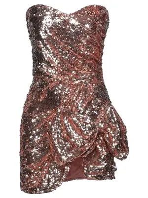Elisabetta Franchi Mini Sequin Dress Copper