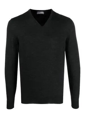 DRUMOHR V-neck Knitted Jumper - Grey