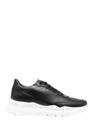 Philipp Plein Runner Low-top Leather Sneakers - Black