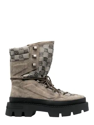 MISBHV Logo Print High-top Sneakers - Neutrals