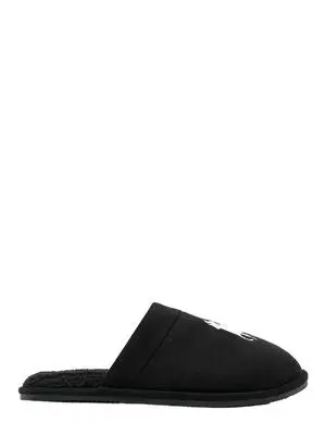 Polo Ralph Lauren Embroidered-logo Slippers - Black