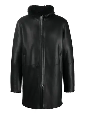 TAGLIATORE Tagliatore Wilson Hooded Shearling Coat