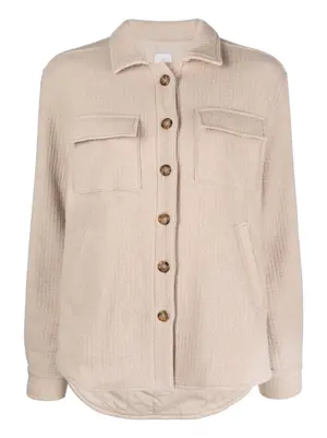 Eleventy Wool-blend Textured Shirt - Neutrals