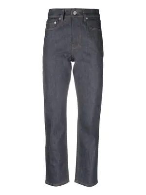 Maison Kitsuné Straight-leg Cropped Jeans - Blue