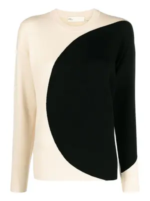 Tory Burch Two-tone Jumper - Black
