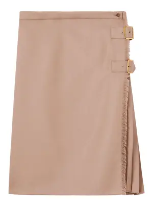 Burberry Pleated Panelled Kilt - Neutrals