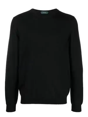 ZANONE Crew-neck Fine-knit Jumper - Black