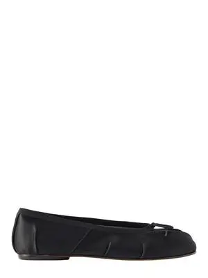 MAISON MARGIELA Tabi Split-toe Satin Ballet Flats - Black