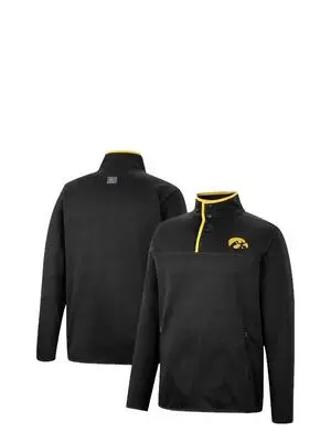 COLOSSEUM Iowa Hawkeyes Embroidered Quarter-snap Jacket - Black