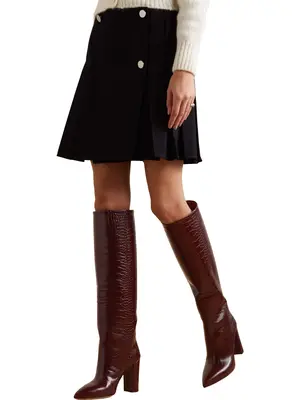 Paris Texas Paris Texas Croc-effect Leather Knee Boots Brown