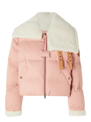 Moncler Jw Anderson Penygarder Quilted Denim Down Jacket - Pink