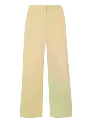 Loro Piana Cloutier Cotton-blend Twill Straight-leg Trousers - Yellow