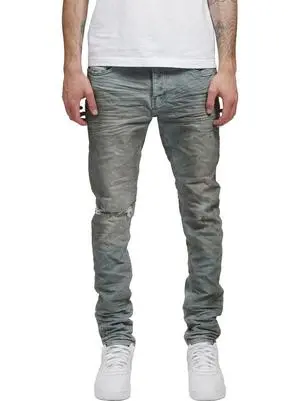 PURPLE BRAND Ripped Skinny Fit Jeans - Light Dirty Wax