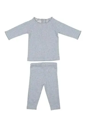 MANIÈRE Wave Stripe Top & Pants Set Sky Blue