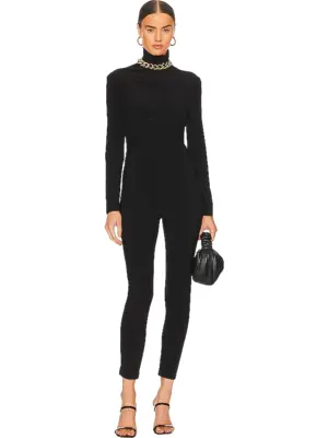 Norma Kamali Turtleneck Catsuit - Black