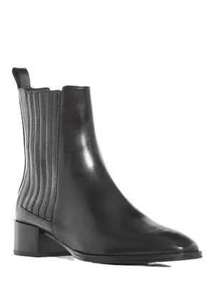 AeydĒ Neil Square Toe Booties - Black