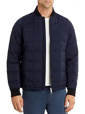 Theory Varet Quilted Bomber Jacket Light Baltic