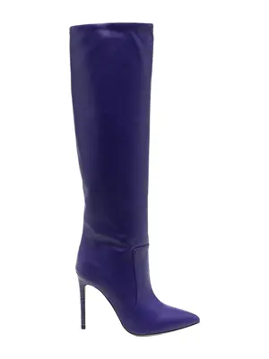 Paris Texas 100mm Knee-high Boots - Purple