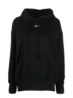 Nike Embroidered-logo Cotton Hoodie - Black