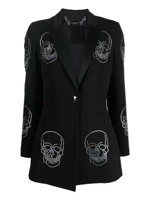 PHILIPP PLEIN Philipp Plein Skull-Embellished Single-Breasted Coat