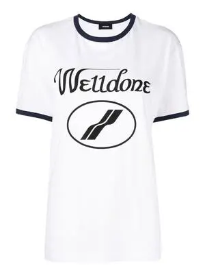 We11Done Logo-print Crew-neck T-shirt - White