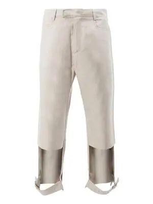 DELADA Cut-out Belted Trousers - Neutrals
