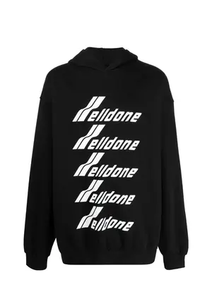 We11Done Logo-print Hoodie - Black