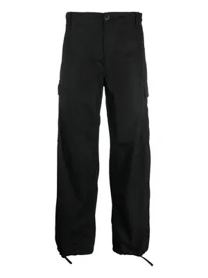 Kenzo Cotton Cargo Trousers - Black
