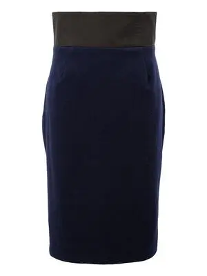 AGANOVICH Fitted High-waist Skirt - Blue