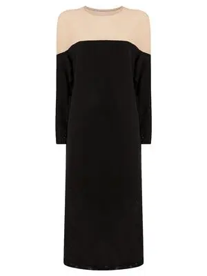 LITKOVSKA Two Tone Long Dress - Black