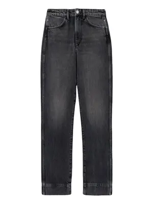 RE/DONE 70s High-waisted Straight-leg Jeans - Black