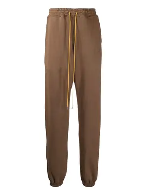 Rhude Drawstring-waist Cotton Track Pants - Brown