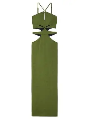 PatBO Asterisk Cutout Maxi Dress - Green