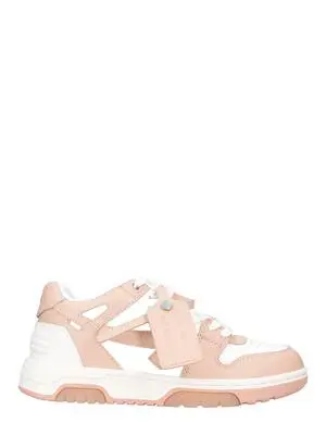 Off-White Leather Out Of Office Sneakers Pink