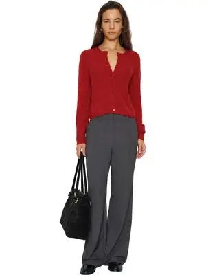 REFORMATION Clara Crew Cardigan - Lipstick
