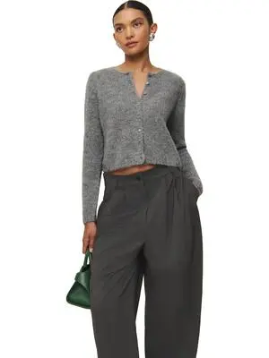 REFORMATION Reformation Clara Crew Cardigan Thunder