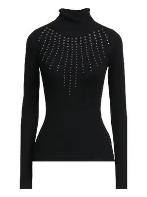 John Richmond Turtleneck Top With Appliqués - Black