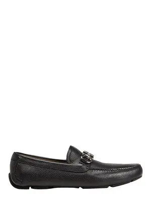 FERRAGAMO Ferragamo Parigi Gancini Leather Drivers Nero
